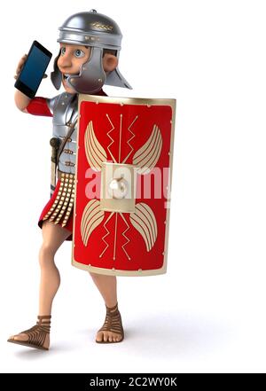Fun roman soldier - 3D Illustration Stock Photo - Alamy