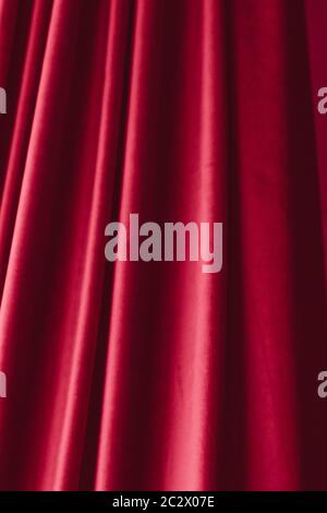 Red textile material velvet abstract textured background. Copy space ...