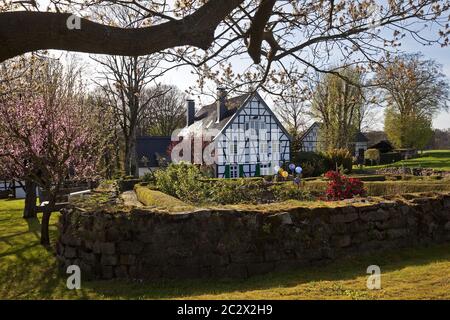 Lorenzhaus in spring, Radevormwald, Bergisches Land, North Rhine ...