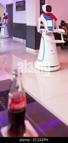 service robots in a Chinese restaurant, Germany, Europe Stock Photo - Alamy