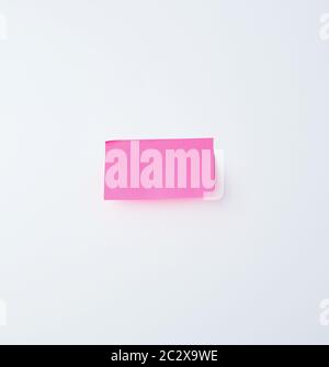 pink rectangular sticker on a white background, place for text Stock ...
