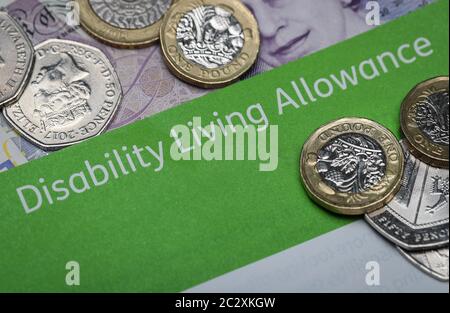 DLA Disability Living Allowance form in the UK Stock Photo - Alamy