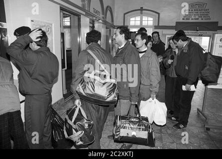 Released Iraqi POWs at Salisbury Train Station on the first leg of ...