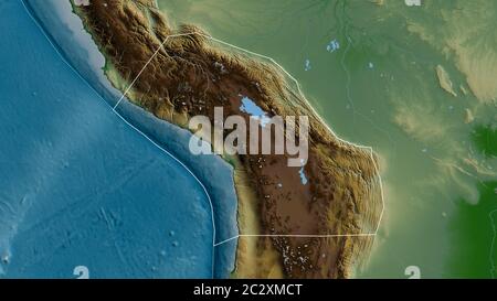 Outline of the Altiplano tectonic plate with the borders of surrounding ...