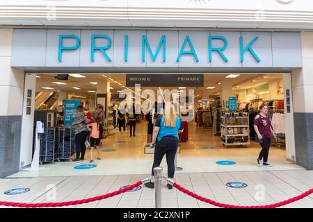 Primark store in Southend on Sea High Street with Christmas lights ...