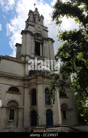 St Anne's Limehouse, designed by Nicholas Hawksmoor. It has many ...