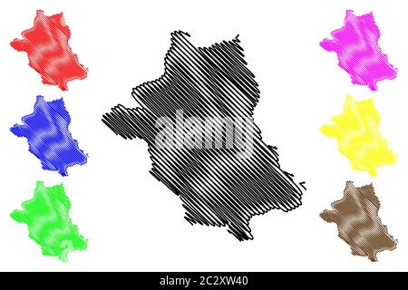 Zhemgang District (Districts of Bhutan, Kingdom of Bhutan) map vector ...