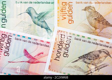 Netherlands Antillean money - Guilder a background Stock Photo - Alamy