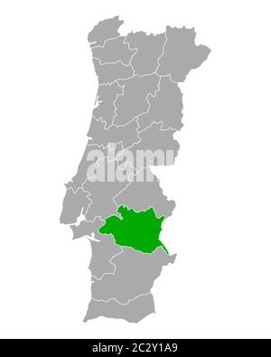 Map of Evora in Portugal Stock Photo - Alamy