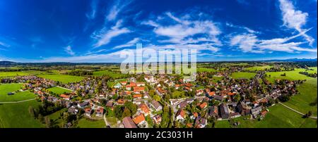 Aerial view of the former Augustinian canons' monastery and collegiate ...
