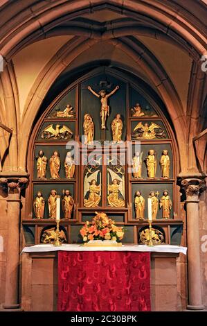 The main altar and rood screen at church of St Giles Cheadle Staffs ...