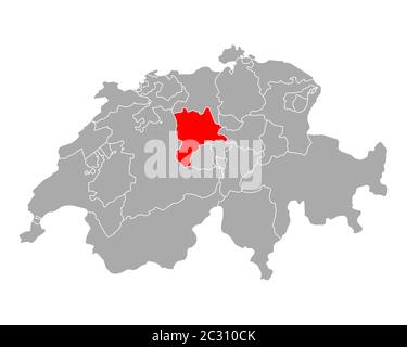 Map of Lucerne in Switzerland Stock Photo - Alamy