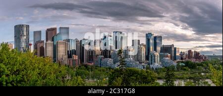 View of Calgary's skyline on a warm spring evening Stock Photo - Alamy