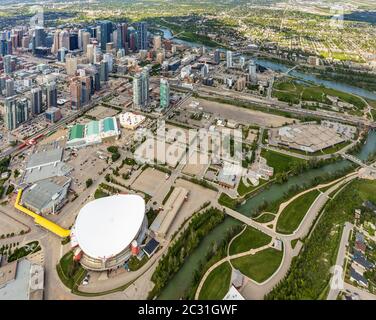 Birds-eye view of Calgary Stock Photo - Alamy