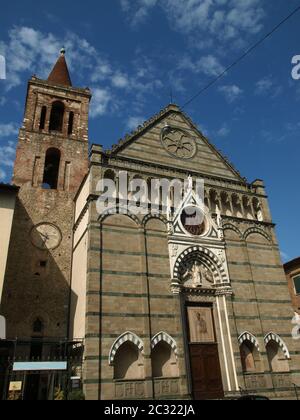 Facade church of St Paul - Pistoia Tuscany Italy Stock Photo - Alamy