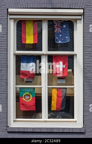 Many Various International World Flags in Window Stock Photo - Alamy