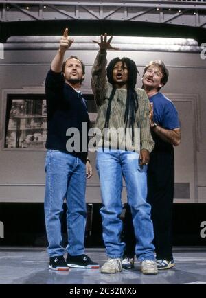 Robin Williams rehearsing for Comic Relief circa 1986 Stock Photo - Alamy
