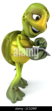 Cartoon Smiling Green Turtle. Illustration of cross stitch embroidery ...