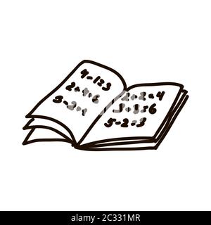 a blank school exercise notebook book jotter cartoon ink pen Icon ...