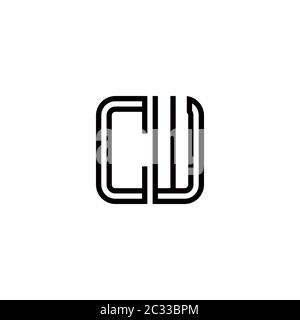 Initial CW Letter Logo With Creative Modern Business Typography Vector ...