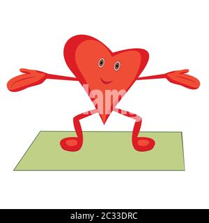 Heart doing Morning cardio exercises for a healthy heart concept ...