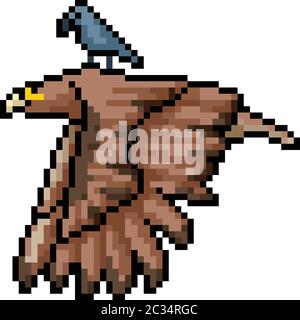 vector pixel art hawk head isolated cartoon Stock Vector Image & Art ...