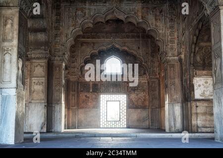 Inside the Rang Mahal in the Red Fort in Delhi in India Stock Photo - Alamy