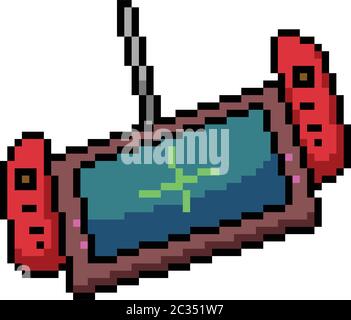 vector pixel art remote control isolated cartoon Stock Vector Image ...