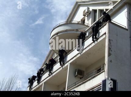 Special division. The man. The weapon. A military uniform Stock Photo ...