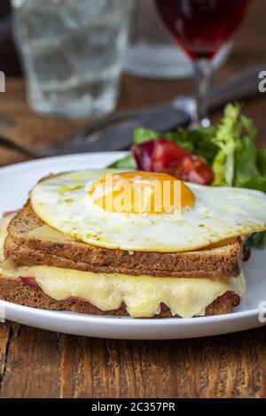 closeup of a french croque madame Stock Photo - Alamy