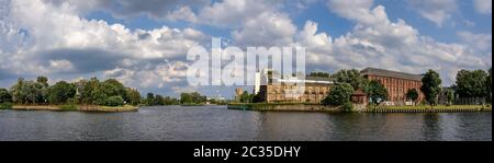 Spree mouth in Havel, Spandau, Berlin, Germany, Spreemündung in die ...