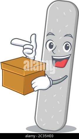 Emery boards cartoon character style having strange silent face Stock ...