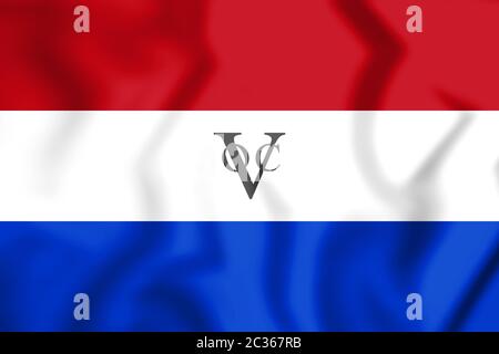 3D Flag of Dutch East India Company. 3D Illustration Stock Photo - Alamy