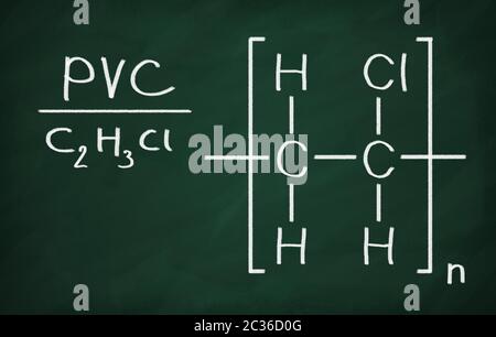 Polyvinyl chloride (PVC) structural formula Stock Photo - Alamy