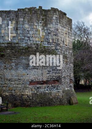 Roman remains of the Multangular Tower in the Museum Gardens, York ...