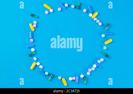 Many tablets are lined in the form of a circle. Place for the ...