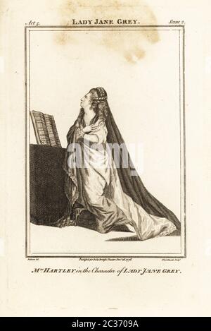 Mrs Elizabeth Hartley in the character of Mary Queen of Scots in John ...
