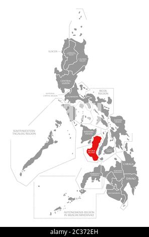 Negros Island red highlighted in map of Philippines Stock Photo - Alamy