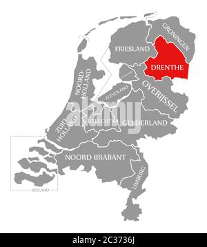 Map of Drenthe in Netherlands Stock Photo - Alamy