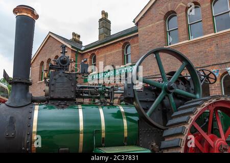 steam traction engine victorian england sepia toned image Stock Photo ...