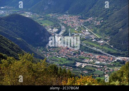 Solagna seen from Monte grappa in Italy Stock Photo - Alamy