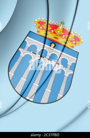 Flag of Segovia. Close up Stock Photo - Alamy