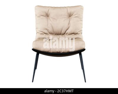 Soft chair made of fabric on a white background 3d rendering Stock ...