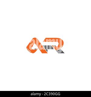 Alphabet AR logo design, Creative vector logo icon design concept for ...