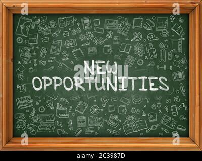 New Opportunities Handwritten on Chalkboard Stock Photo - Alamy
