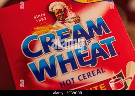 A Cream of Wheat box, featuring an African American character named ...