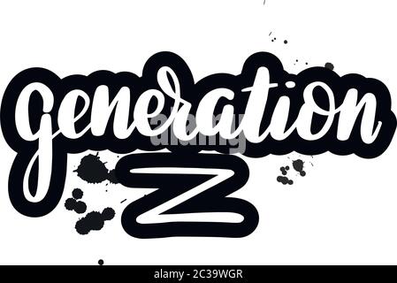 Gen Z text design vector isolated on white background Stock Vector ...