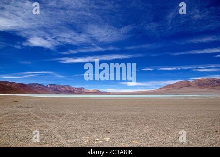 Diamond Lagoon in the Cerro Galan, a caldera in the Catamarca Province ...