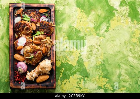 Diet menu,Jerusalem artichoke vegetable cutlets.Vegetable cutlets ...