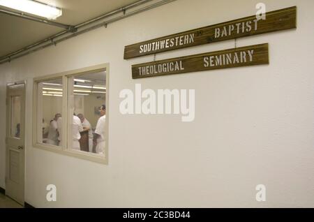 Computers for inmate use in a maximum security prison library. Lincoln ...